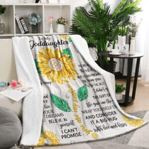 Jiaazerd Goddaughter Blanket for Goddaughter Gifts-Goddaughter Gifts from Godmother Godfather, Goddaughter Gift Ideas for Christmas,Birthday (Goddaughter)