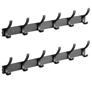 zbdpovt 2pcs(15.7 x 3.3 x 2.3 inch) coat rack wall mount, coat hanger wall mounted, coat hooks wall mount, wall hooks, heavy duty wall hooks for hanging entryway, bedroom, bathroom