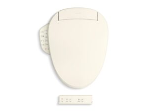 kohler 28229-96 k-28229-96 purewash e725 elongated bidet toilet seat with remote control, biscuit