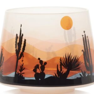 Yankee Candle Summer Desert Sun and Cactus Glass Candle Shade - For Large and Medium Original Candles - Does Not Fit on Signature Candles