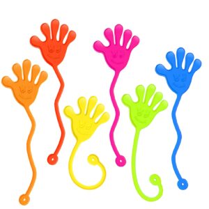 sticky hands bulk 24pcs party favors for kids 4-8 8-12 stretchy sticky hand fidget toys for kids goodie bag stuffers treasure box toys for classroom prizes birthday party supplies