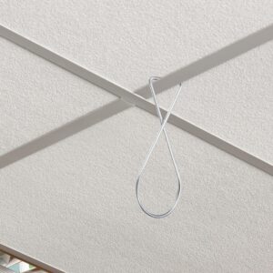 Clip Strip 100 Pack Drop Ceiling Hanger Hook Clips, T-bar Steel Hooks for Suspended Ceiling Tile Grid, Ceiling Clips for Hanging Signs Corp.