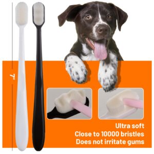 Dote on pet 4 Pack Super Soft Dog Toothbrush for Small to Large Dogs Tooth Brushing Designed for Cat Dog Teeth Cleaning & Protecting Pet Dental Convenient Care Puppy Tooth Brush Kit