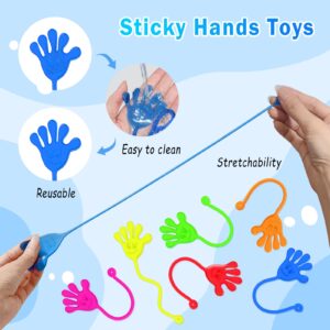 Sticky Hands Bulk 24PCS Party Favors for Kids 4-8 8-12 Stretchy Sticky Hand Fidget Toys for Kids Goodie Bag Stuffers Treasure Box Toys for Classroom Prizes Birthday Party Supplies