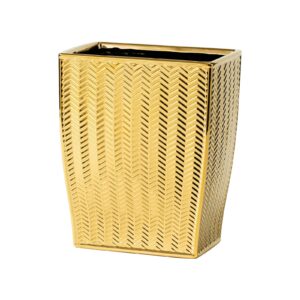 jolosk bathroom trash can, stylish garbage container bin for living room, 1.32 gallon/5 liters gold small trash can, waste basket for bathroom, kitchen, office, bedroom-room decor