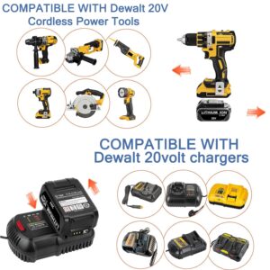 2 Packs 20V 6.5Ah Replacement Battery Compatible with Dewalt 20V Battery Max XR Lithium-ion DCB200 DCB204 DCB206 DCB180 DCD985B DCD771C2 DCS355D1 DCD790B Cordless Power Tools