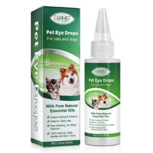 dog eye drops, eye cleaner for dogs & cats supports eyes infection relief, redness & allergy eyes relief, remove tear stain & eye debris - pet eye gentle care supplement cats drops for eyes - 2 fl oz…