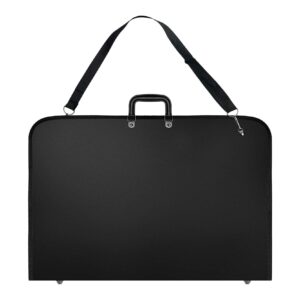 kqcibz black art portfolio case artist carrying case artist portfolios case with shoulder strap (19x14.7x1.5 inches)