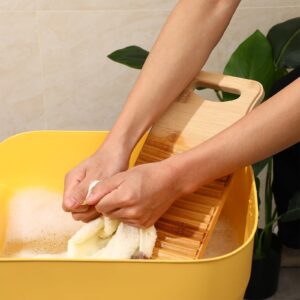 Hand Laundry Washboard for Clothes: Wood Clothes Washboards Laundry Board Household Hand Washing Board Portable Hand Washing Clothes Tool for Home School Dormitory