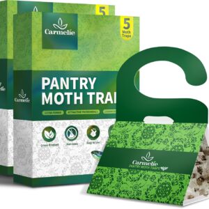 10 Pack Pantry Moth Traps - Glue Traps with Pheromone - Effective & Non-Toxic for Closet, Pantry & Kitchen - Moth Traps for Meal Moth Killer, Sticky Glue Flies Pest Food and Cupboard Moth Killer