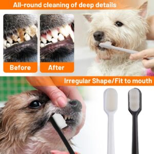 Dote on pet 4 Pack Super Soft Dog Toothbrush for Small to Large Dogs Tooth Brushing Designed for Cat Dog Teeth Cleaning & Protecting Pet Dental Convenient Care Puppy Tooth Brush Kit