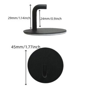 UPEYXDQR Adhesive Hooks Heavy Duty Shower Hook 4 Pack Waterproof, Black Stick on Hooks for Hanging Loofah Towel Robe Clothes, Removable Stainless Steel Bathroom Adhesive Wall Hooks