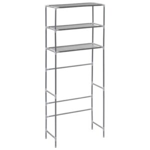 loibinfen 3-Tier Storage Rack Over Laundry Machine, 3-Tier Laundry Room Shelf Over The Washing Machine, Silver Storage Rack Bathroom Organizer Stand Space Saver Shelving Units 27.2"x11"x66.5", -192