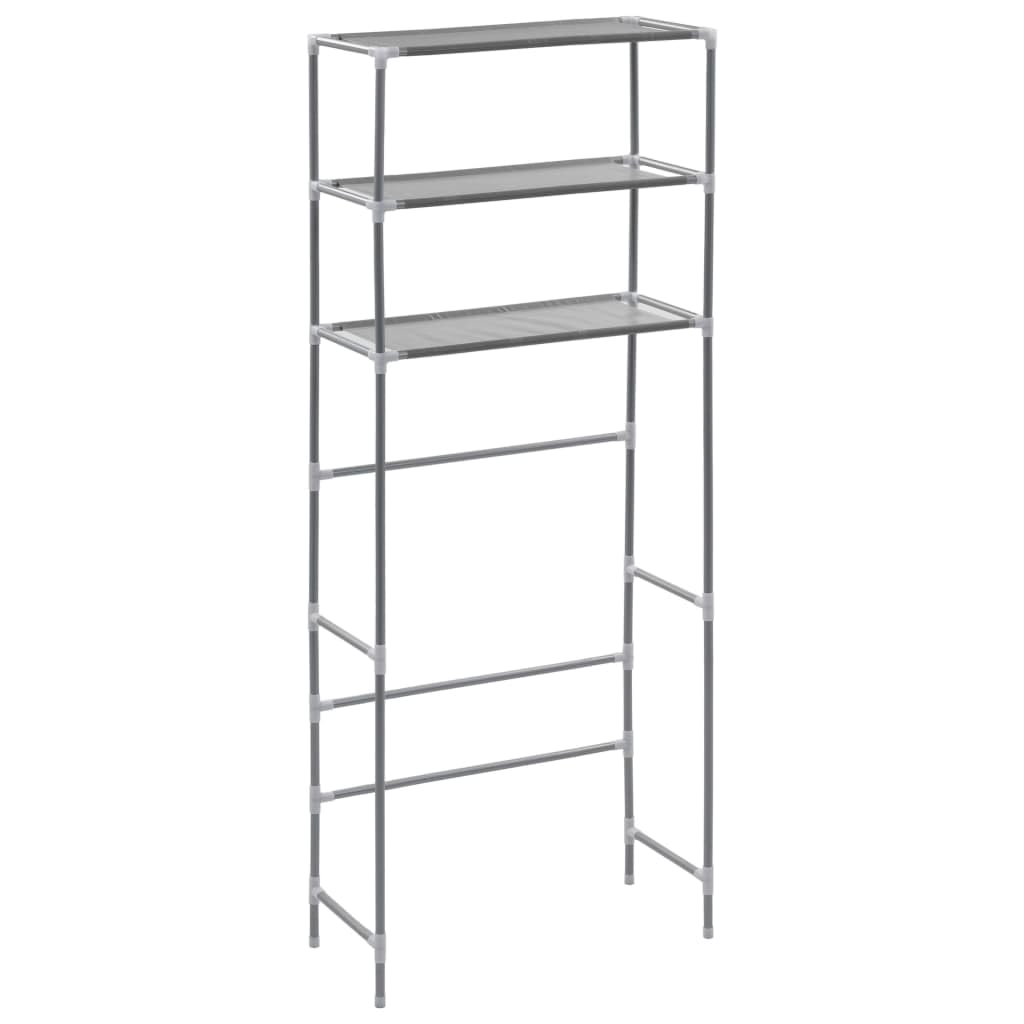 loibinfen 3-Tier Storage Rack Over Laundry Machine, 3-Tier Laundry Room Shelf Over The Washing Machine, Silver Storage Rack Bathroom Organizer Stand Space Saver Shelving Units 27.2"x11"x66.5", -192