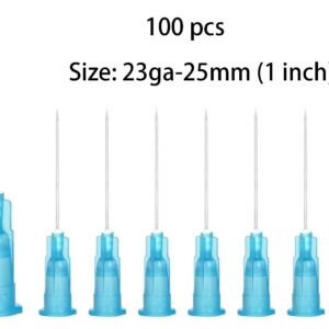 100 Pack 1Inch 23Ga Glue Dispenser Head For Liquid Measuring and Refilling, Inks, Plants, Industrial, Lab Supplies (1Inch-23Ga)