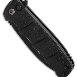 Böker Kalashnikov Button Lock Manual Flipper Pocket Knife, D2 Steel Blade and Black Aluminum Handle, EDC Knife (Black)