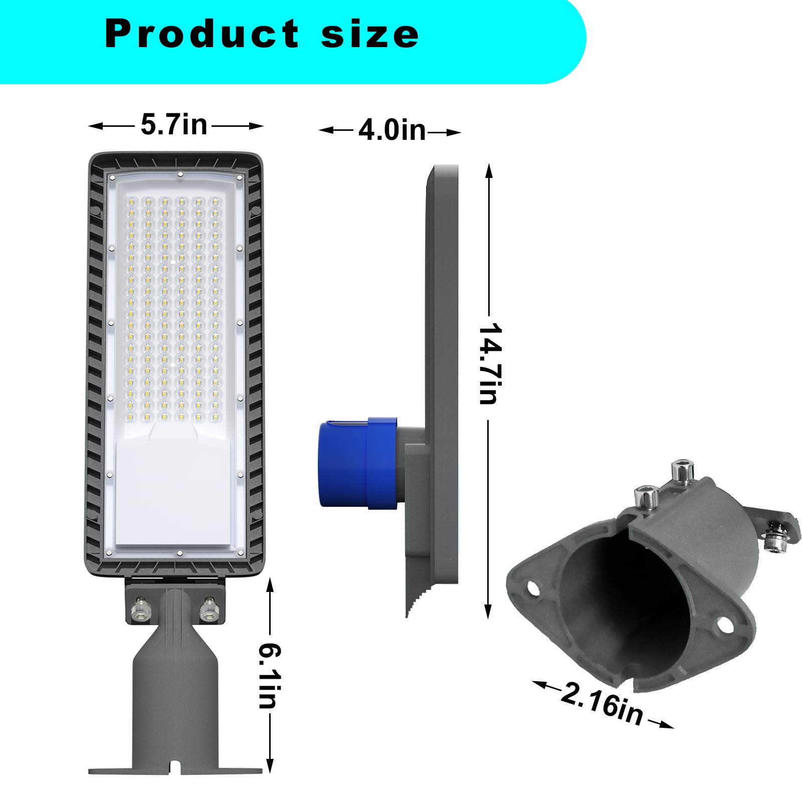 Nanbone LED Parking Lot Light 200W/Dusk to Dawn Outdoor Lighting/Commercial Area Security Lighting/LED Parking Pole Light for Stadium Sport Garage Driveway Pathway (200, Watts)