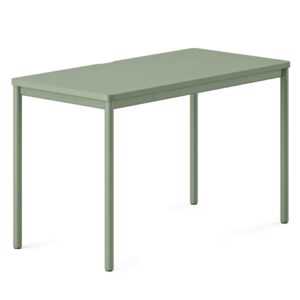 branch daily desk - functional at home office desk with effortless assembly, timeless design, rounded corners, and built-in cable notch - 48” w x 28.5” h x 24” d - sage work table