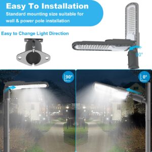 LED Parking Lot Lights Outdoor: 150W Dusk to Dawn Parking Lot Light with Photocell, IP65 Waterproof 6500K 21000LM Super Bright Outdoor Commercial Area Lighting Street Lights for Sport, Barn, Roadway