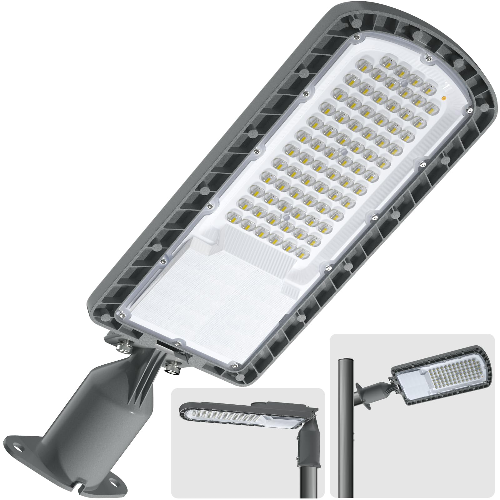 LED Parking Lot Lights Outdoor: 150W Dusk to Dawn Parking Lot Light with Photocell, IP65 Waterproof 6500K 21000LM Super Bright Outdoor Commercial Area Lighting Street Lights for Sport, Barn, Roadway