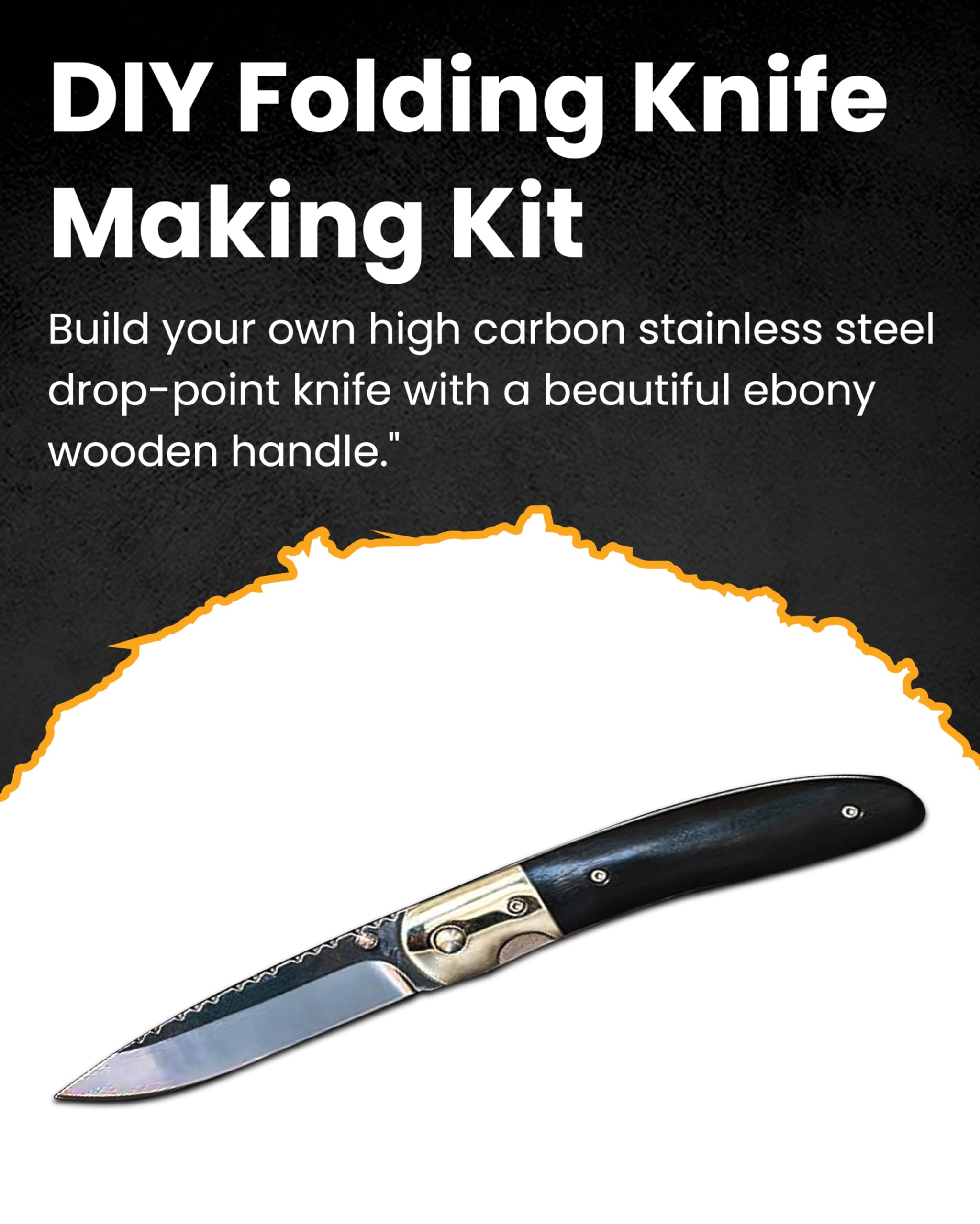 RELIC Skills | DIY Folding Knife Making Kit - Made in the USA - Gifts for Dad - Manly Gifts - Wood & Leather - New Fathers - Tools & Accessories - Camping - Family Gifts - Boys - Girls