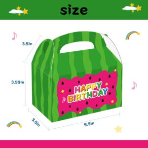 WEGYMER Watermelon Party Candy Boxes 16Pcs Cartoon Melon Birthday Party Supplies Goodie Bags for Watermelon Theme Birthday Decorations CocoBaby Shower Party Supplies