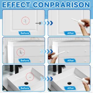 White Touch UP Paint, Multi-Surface Touch Up Paint Pen, Interior& Exterior House Paint for Chips Scratches, White Paint for Wall Door Cabinet Furniture Wood Porcelain Appliance Enamel Bath(Semi-Gloss)