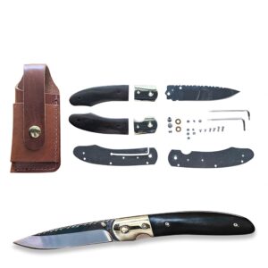 RELIC Skills | DIY Folding Knife Making Kit - Made in the USA - Gifts for Dad - Manly Gifts - Wood & Leather - New Fathers - Tools & Accessories - Camping - Family Gifts - Boys - Girls