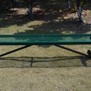 LifeYard 8' Park Bench, Outdoor Steel Bench, Expanded Metal (w/o backrest)