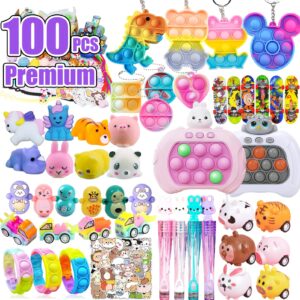 premium party favors include fast push game for kids 4-10,100 pcs birthday party toys,goodie bag stuffers,treasure box toys for classroom prizes,carnival prizes,pinata filler,treasure chest bulk toys