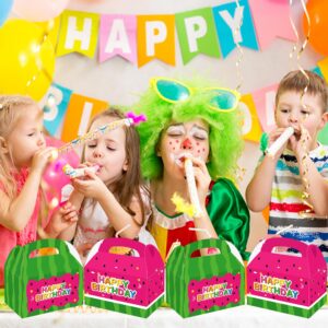 WEGYMER Watermelon Party Candy Boxes 16Pcs Cartoon Melon Birthday Party Supplies Goodie Bags for Watermelon Theme Birthday Decorations CocoBaby Shower Party Supplies