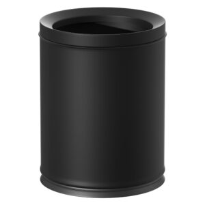 leasylife 12l/3.1gal black modern bathroom trash can,small metal garbage can for bathroom, bedroom,children's room, powder room,hotel,bank (12l-black)