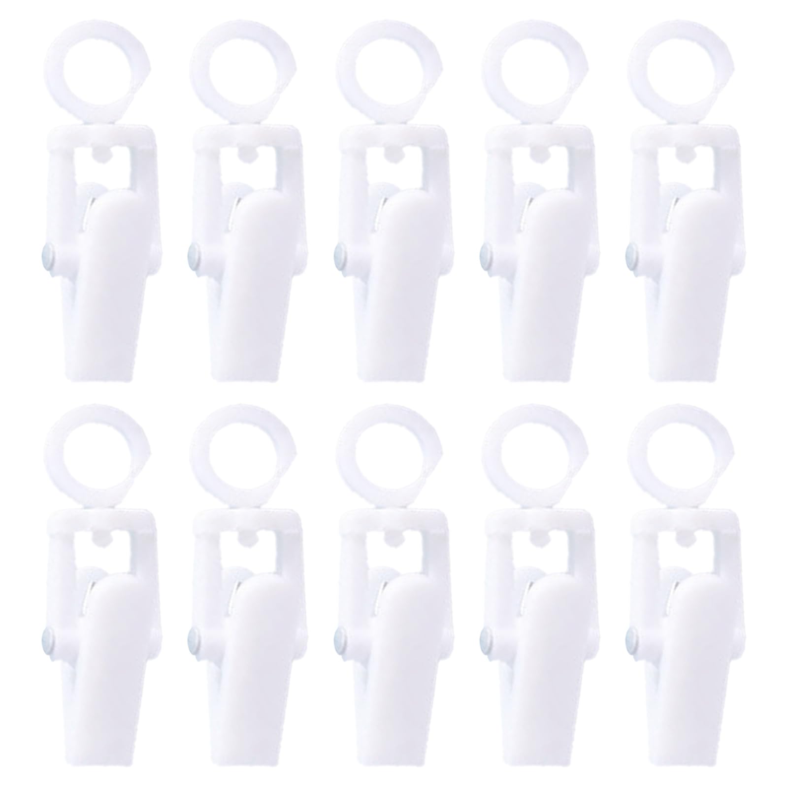 10 Pieces Hanging Laundry Hooks Clip Plastic Swivel Hanging Towel Clips Strong Clips with Hanger Hook for Curtain Hanging Towel Clips Curtain Hangers