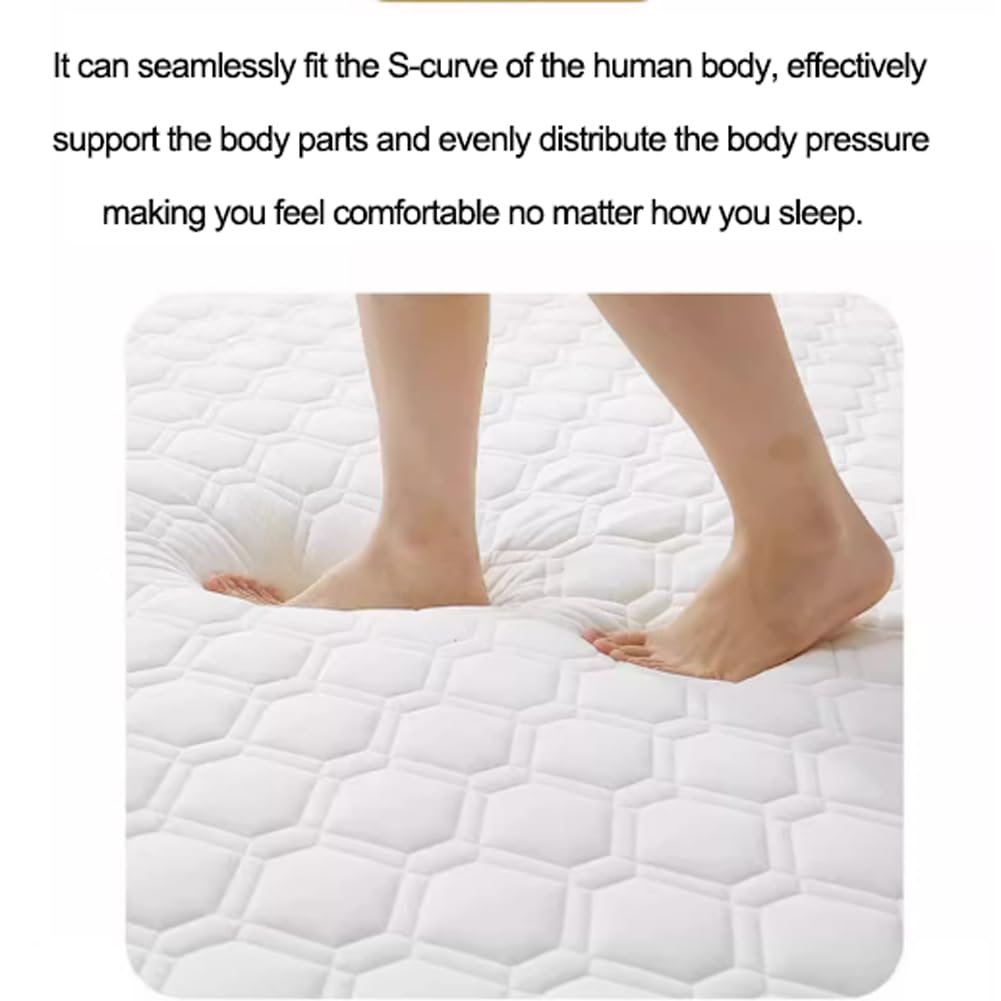 YLFFFZZZ Natural Latex Mattress, Compression-Resistant, Fluffy and Soft Organic Mattress, Suitable for Single Bed Student Dormitory,6.5cm,120x190cm