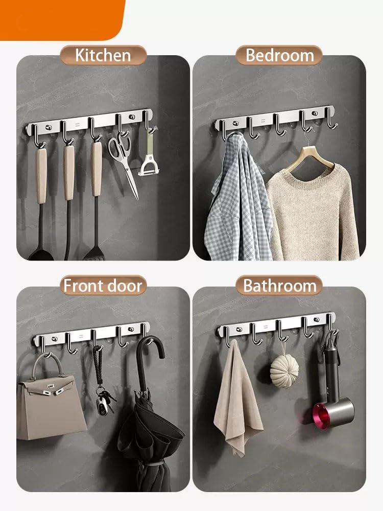 THTAJ 2 Pack Jacket Hanger Wall Mount, Closet Hooks Wall Mount，Wall Hooks for Hanging,Jacket Hooks Wall Mount，Clothing Hooks Wall Mount，Hanging Coat Rack ，Coat Hooks for Wall， Coat Rack Wall Mount