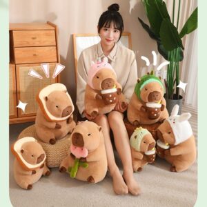 INVENOL Kids' Plush Toy Pillows Capybar Plush Toy Soft Capybar Plushie Pillow Capybar Stuffed Animal Plush Toy 11.8in (Color : Brown)