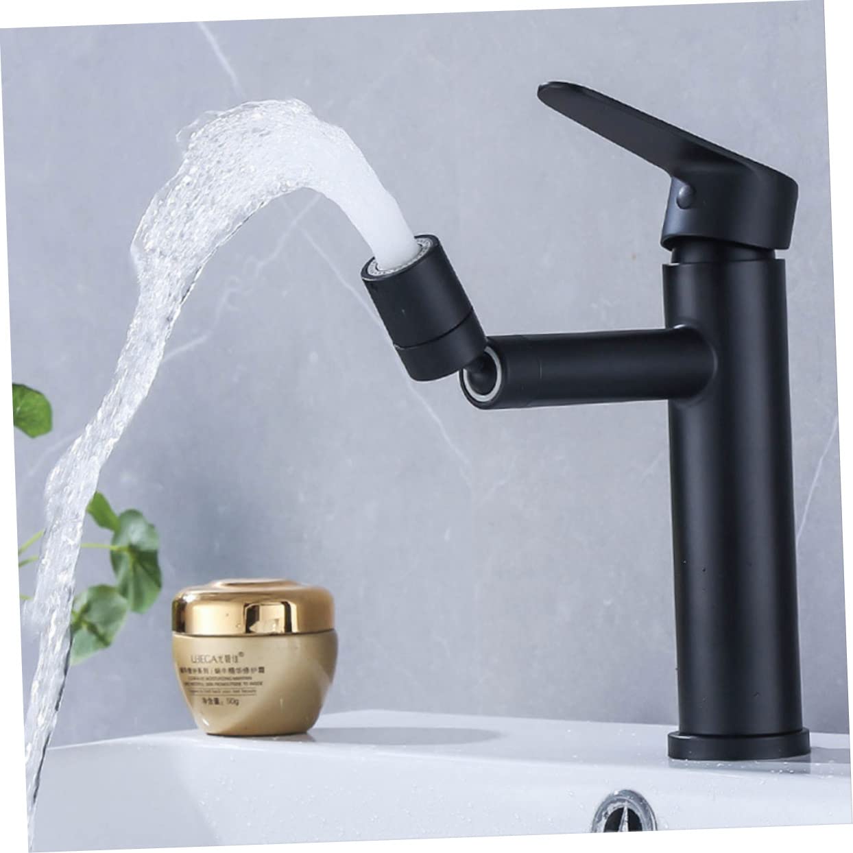 Angoily 1 Set Faucet Bathroom Hand Washing Bathtub Faucets Black Bathtub Faucet Shower Faucet Kitchen Basin Tap Shower Grip Water Tap Stainless Steel Hot and Cold Building Materials