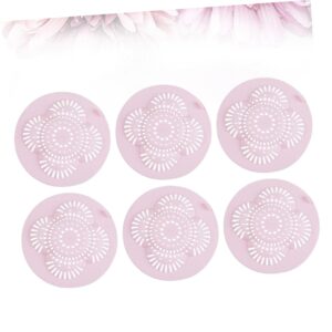 Veemoon 6pcs Floor Drain Cover Hair Filters Food Debris Filter Bathtub Stopper Kitchen Sinkroom Bathtub Plug Filter Sink Filters Sink Strainer Kitchen Sink Plug Earth Tones Blush Pink