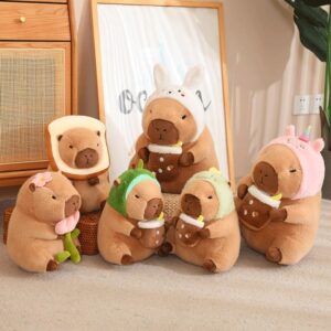 INVENOL Kids' Plush Toy Pillows Capybar Plush Toy Soft Capybar Plushie Pillow Capybar Stuffed Animal Plush Toy 11.8in (Color : Brown)