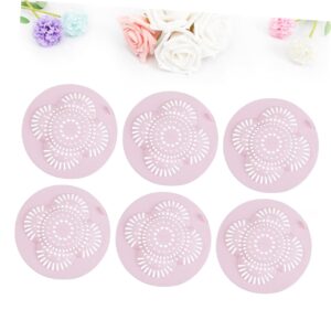 Veemoon 6pcs Floor Drain Cover Hair Filters Food Debris Filter Bathtub Stopper Kitchen Sinkroom Bathtub Plug Filter Sink Filters Sink Strainer Kitchen Sink Plug Earth Tones Blush Pink