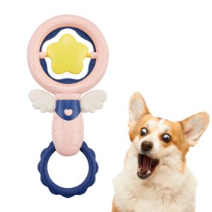 generic interactive dog toys for boredom, durable dog squeaky toys, dog chew toys for aggressive chewers large breed, grind teeth clean tartar solve pet oral problems, pink, blue, yellow, white