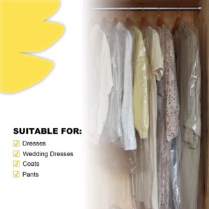 RINTATI Clear Plastic Garment Bags for Hanging Clothes,30 Pack 59inch Dry Cleaning Clothing Storage Cover Bags for Closet Storage, Home and Dry Cleaner.