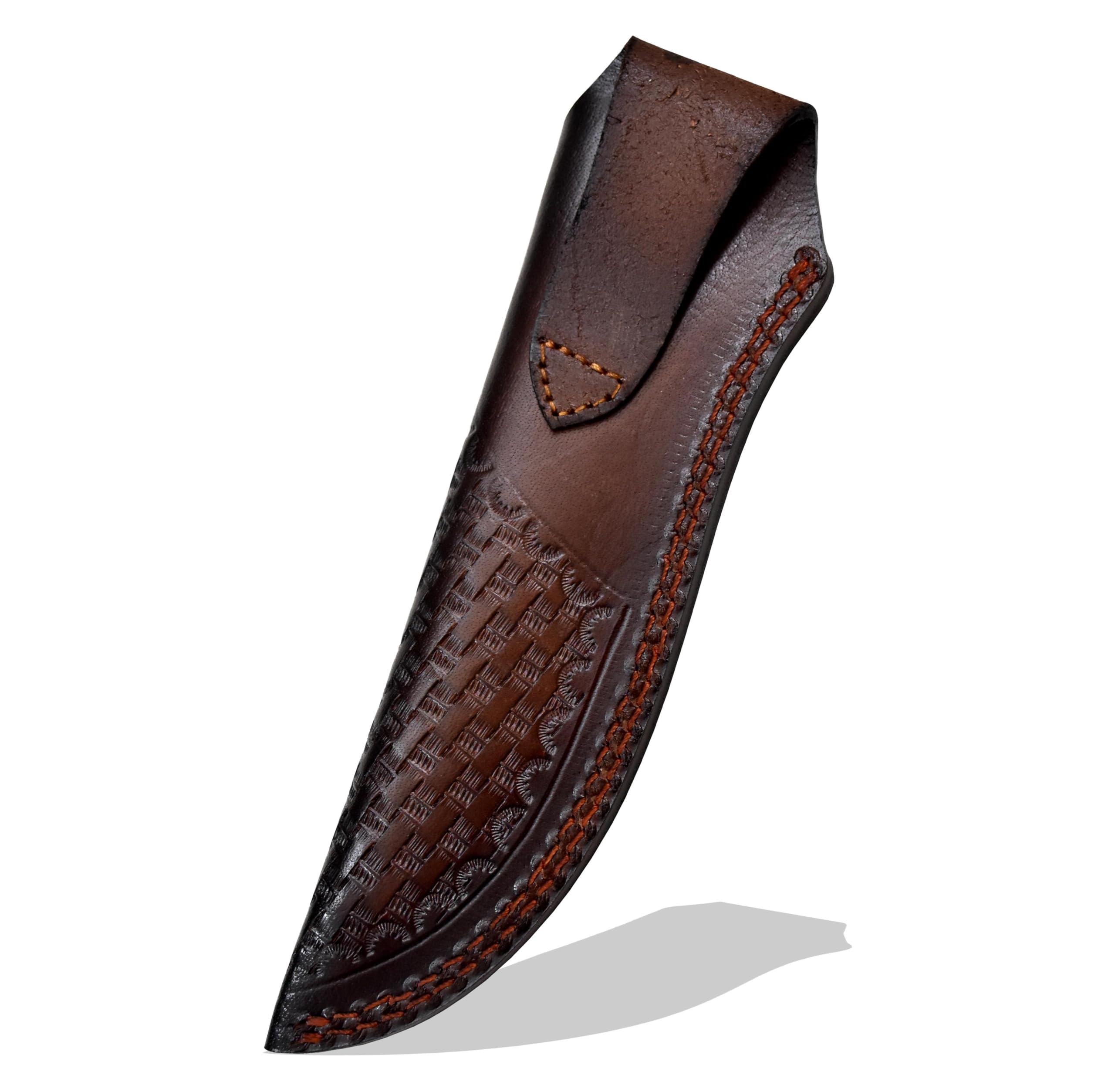 Custom Leather Sheath Tooled Leather Sheath/Hunting Knife Sheath Universal Leather Knife Sheath Sheath Fit up to 8.0" Blade 100% Real Laether/Hercules Knives