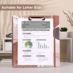 SKYDUE Clipboard Binder with Refill Papers, Clipboard Folder Includes 5 Dividers with 10 Pockets, Labels, Loose Leaf Paper, 3 Ring Binder 1 Inch for School Office (Fit Letter Sized Paper)