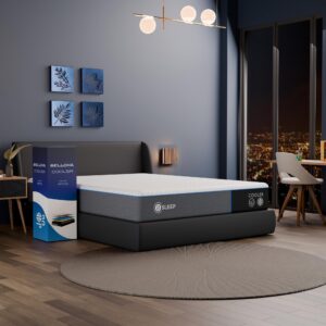 bellona premium quilted cooling gel-infused memory foam mattress – 10" high comfort with flame retardant and dynamic support