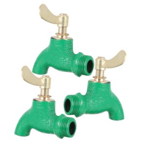 veemoon 3pcs faucet sink water tap head band single handle water tap bathroom sink mixer water tap washer machine hose bathtub accessories wall mount mop pool tap iron component metal