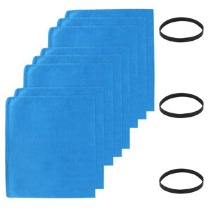 shop vac filter bags for stanley 1 2 3 4 5 6 gallon wet/dry vacuum sl18129,sl18116p, sl18115p, sl18115, sl18130, sl18116, part# 25-1217 with 3 retaining bands (8 pack)