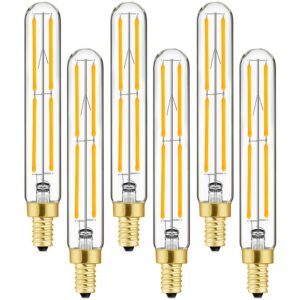 duoled e12 led bulb dimmable 6w equal 3000k soft white t6 e12 candelabra bulb 60 watt for chandeliers,ceiling fan,pendant,wall sconces ac120v 600lm e12 light bulb 6pack