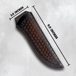 Custom Leather Sheath Tooled Leather Sheath/Hunting Knife Sheath Universal Leather Knife Sheath Sheath Fit up to 8.0" Blade 100% Real Laether/Hercules Knives