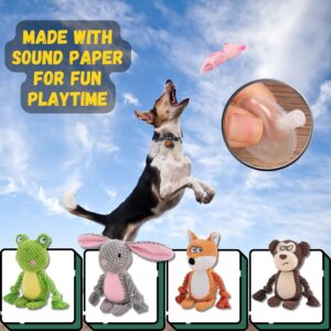 Playtime Palace, Premium Quality Plush Dog Toys Pack of 5 - Chewy and Squeaky Fun for All Breeds - Durable Teething Options for Puppies - Ideal for Small, Medium, and Large Dogs - Ultimate Value Pack